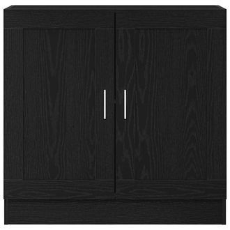 Generic B&uuml;cherschrank mit 2 T&uuml;ren, Moderner Aufbewahrungsschrank aus Holzwerkstoff, Freistehendes B&uuml;cherregal f&uuml;r Wohnzimmer, Heimb&uuml;ro und Arbeitszimmer (Schw