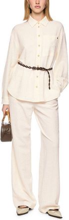 Marc Cain Blusentop Bluse mit strukturiertem Muster - Regular Fit