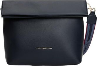 Tommy Hilfiger Th Logotape Med Crossover Aw0aw17692, Femme, Blue (Space Blue), Taille Unique