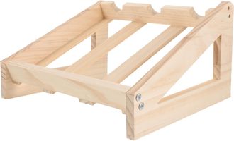 Cabilock Holz Weinregal Freistehend Tisch Weinflaschenhalter Robust Naturbelassen Rustikales Weinständer Home Dekor Wohnzimmer Regal