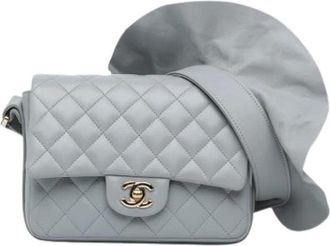 Chanel Sac bandouli&egrave;re matelass&eacute; Pre-owned - Femme - Pre-owned - Gris - Taille: ONE Size