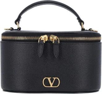 Valentino Garavani Crossbody Bags - Black Calfskin Vlogo Signature Mini Vanity Bag - Gr. unisize - in Schwarz - f&uuml;r Damen