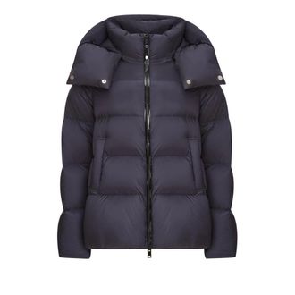 Cesare Gaspari Femme, Vestes, Bleu, Taille: 38 FR Veste doudoune &agrave; capuche ultra-chaude