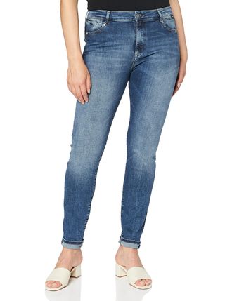 Mavi Damen Lucy Jeans, Blau (Deep Brushed Glam 27939), 29W / 30L
