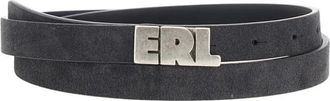 ERL Erl, Homme, Accessoires, Noir, Taille: ONE Size Logo Skinny Leather Belt