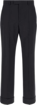 Valentino Garavani Homme, Pantalons, Bleu, Taille: XL Cuffs VLogo Cropped Pants