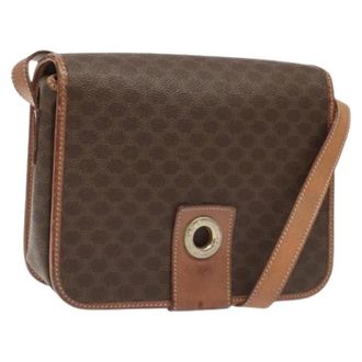 Celine Pre-owned Vintage Macadam Circle Logo Shoulder Bag - - Pre-owned - Damen - Braun - ONE SIZE
