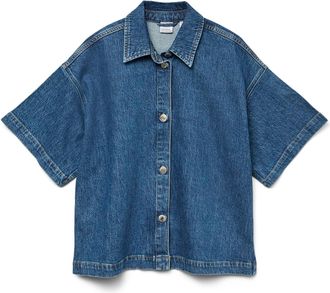 Vero Moda Vmtessa Ss Loose Denim Shirt Ga