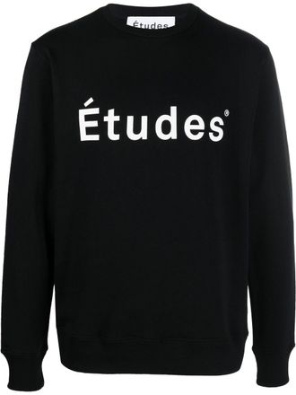 Études Studio Sweatshirt mit Logo-Print - Schwarz