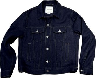 Jacob Cohen Homme, Vestes, Bleu, Taille: 2XL Veste Trucker en Laine Bleu Foncé