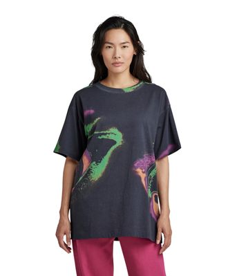 G-Star RAW Damen Printed Boxy U T-Shirt