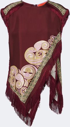 La DoubleJ Bedrucktes Top aus Seiden-Twill