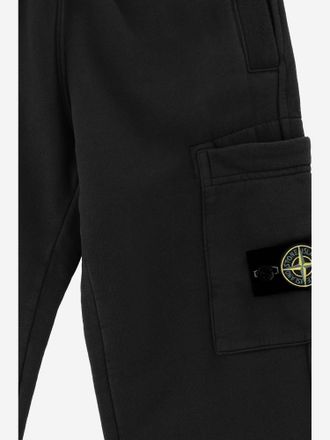 Stone Island Boys Cotton Trousers Black