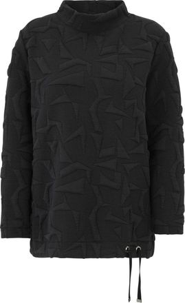 Doris Streich Casual Grafik Jacquard Sweatshirt - - Tops - Damen - Schwarzk - S
