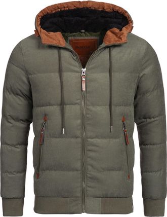 Indicode Herren Adeline Winterjacke m. Kapuze (Teddyfutter) |Steppjacke Herrenjacke Forest, XXL