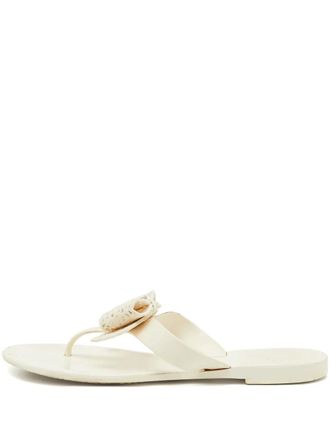 Ferragamo sandales à détail de noeud - Blanc