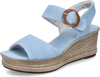 Rieker Damen Klassische Sandalen 68763, Frauen Sandalen,Sommerschuhe,Freizeitschuhe,offene Schuhe,Strandschuhe,blau (10),40 EU / 6.5 UK
