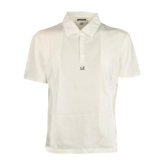 C.P. Company C.p. Company, Homme, Tops, Blanc, Taille: M Polo Short Sleeve