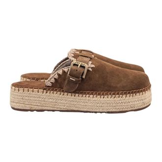 Mou Jute Clog Plain Suede - - Shoes - Damen - Braun - 39 EU