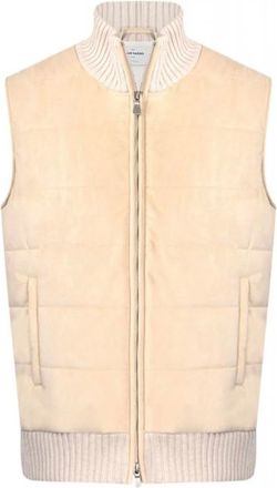 Gran Sasso Homme, Vestes, Beige, Taille: L Alcantara Eco-Padded Vest