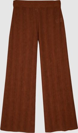 Eric Bompard Pantalon Ample Pointelle Verticale Henne