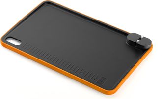 Bra Efficient | Effizientes Schneidebrett aus Nylon und Silikon mit Spitzer, Schwarz und Orange