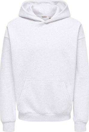 Only & Sons Herren Onsceres Ovz Ls Hoodie Sweat Noos, Super Light Grey Melange, L