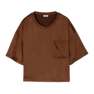 Oltre Boxy Bluse - - Blouses & Shirts - Damen - Braun - XL