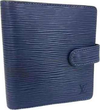 Louis Vuitton unisex, Pre-owned, Bleu, Taille: ONE Size Portefeuille en cuir Pre-owned