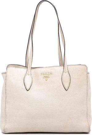 Prada Shopper - Small Vitello Phenix Tote - Gr. unisize - in Weiß - für Damen
