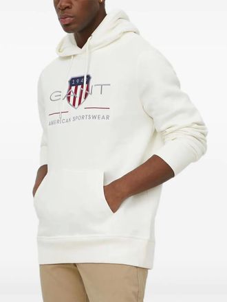 GANT hoodie Archive Shield - Blanc