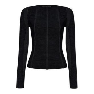 The Attico Langarm-Oberteil - - Tops - Damen - Schwarzk - 2XS