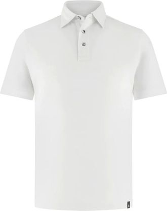 Boggi Milano Homme, Tops, Blanc, Taille: 3XL Polo en m&eacute;lange de coton, polyester et soie