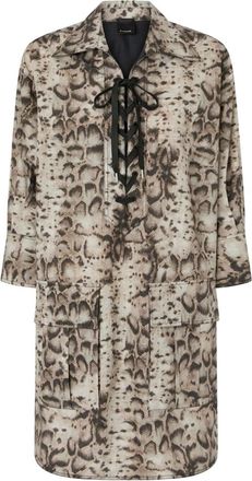 Pinko Kleid PINKO AGRA ABITO POPELINE STAMPA SNAKE ABITO