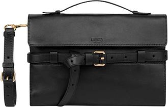 Moschino Femme, Sacs, Noir, Taille: ONE Size Tie Me Nappa Clutch