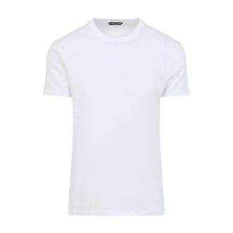 Tom Ford Perforiertes Ripp-T-Shirt - - Tops - Herren - Wei&szlig; - M