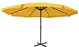 Mendler Parasol Meran Pro Ø 5m polyester/alu 28kg jaune sans support