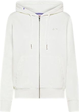Sun 68 Femme, Sweatshirts et sweats &agrave; capuche, Blanc, Taille: 38 FR SweaT-shirt zipp&eacute;