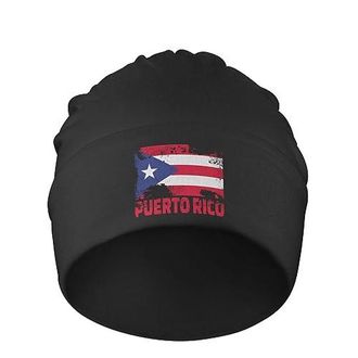 Generic Homme Femme Bonnets De Ski Drapeau Portoricain Dr&ocirc;le Bonnet &Agrave; Revers Classique Hiver Chapeaux Mode Bonnet dhiver pour Quotidien Course Patinage