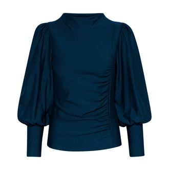 Gestuz RifaGZ Puff-Bluse - - Blouses & Shirts - Damen - Blau - S