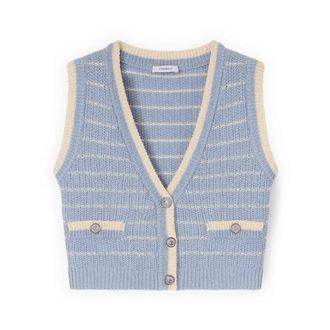 Motivi Kurze Strickweste - - Knitwear - Damen - Blau - L