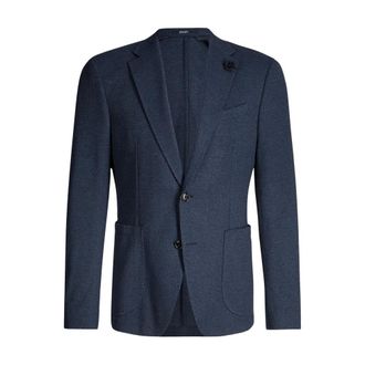 Joop Homme, Vestes, Bleu, Taille: XL Lightly Fitted Textured Jacket