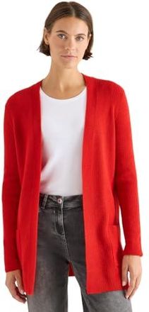 Cecil 2515493 Cardigan texturé Ouvert, Rouge Incandescent, XL Femme
