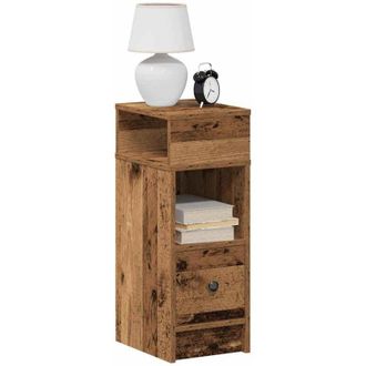 vidaXL vidaXL Nachttische 2 Stk. mit Schublade Altholz-Optik 25x31x66 cm