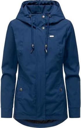 Ragwear Alvena Summer YOUMODO XS &agrave; 6XL Veste demi-saison ultra l&eacute;g&egrave;re, respirante et imperm&eacute;able, pour femme, avec capuche r&eacute;glable, bleu nuit, 4XL