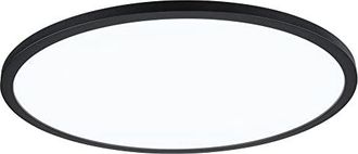 Paulmann 71013 LED Panel Atria Shine 3-Step-Dim rund dimmbar Tageslichtwei&szlig; Lichtpanel Kunststoff Deckenpanel 4000 K, Schwarz, Incl. 1x22 W, &Oslash; 420 mm