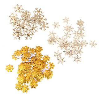 Garneck 500 St&uuml;ck Schneeflocken Konfetti aus Papier Weihnachtsdekoration Goldene Schneeflocken 2-3cm Party und Hochzeitsdeko Festliches Weihnachtskonfetti