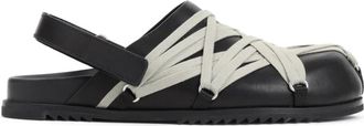 Rick Owens Homme, Chaussures, Noir, Taille: 42 EU Sandales en Cuir Noir &Eacute;l&eacute;gantes Confortables