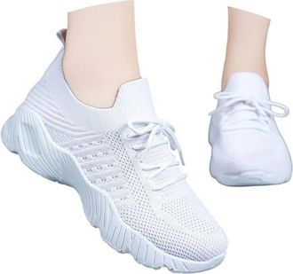 Generic Chaussures d&eacute;contract&eacute;es pour Femme avec Semelle compens&eacute;e Confortable et Design &eacute;l&eacute;gant de Mocassin &agrave; Enfiler (White, 39)