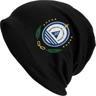 Generic Revers Bonnet Armoiries du Cap-Vert Élégant Knit Beanie Unisexe Knitted Hat pour Hiver Ski